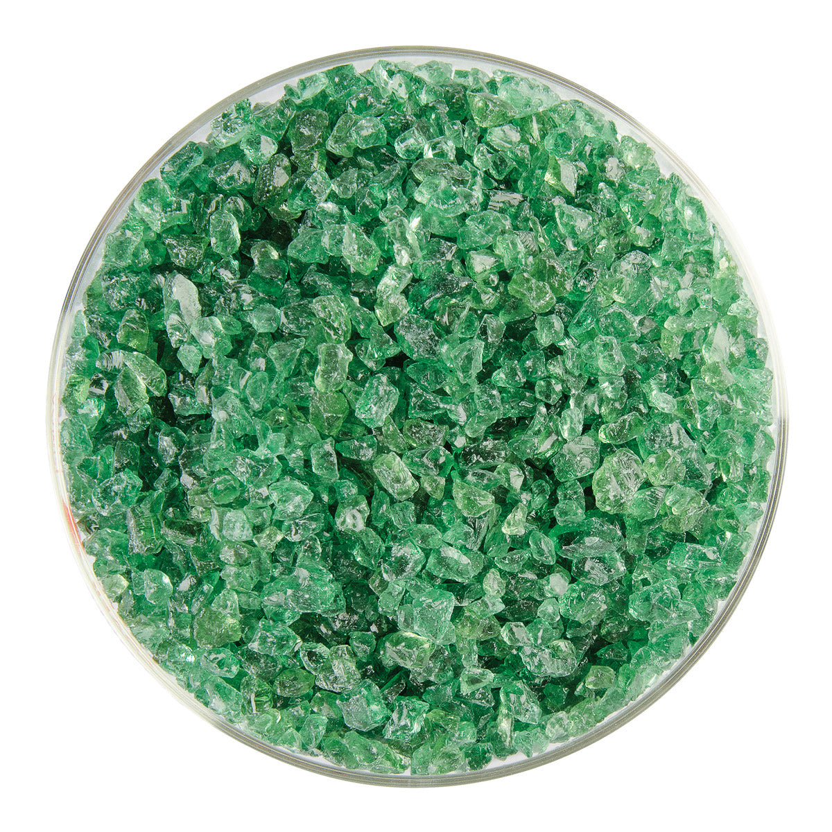 Light Mineral Green Transparent, Coarse Frit, Fusible – Bullseye Glass Co.
