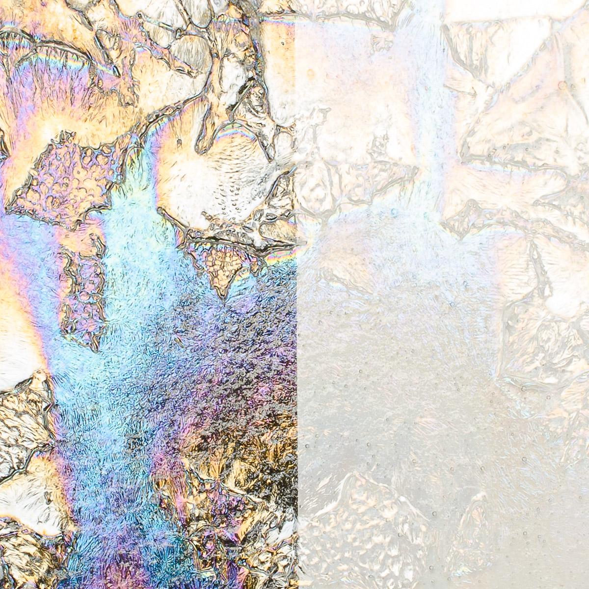 Clear with Clear Fractures Clear Base Collage, Double-rolled, Iridesce ...