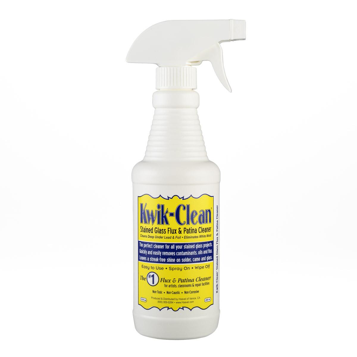 Kwik-Clean Stained Glass Flux and Patina Cleaner, 16 oz. – Bullseye ...