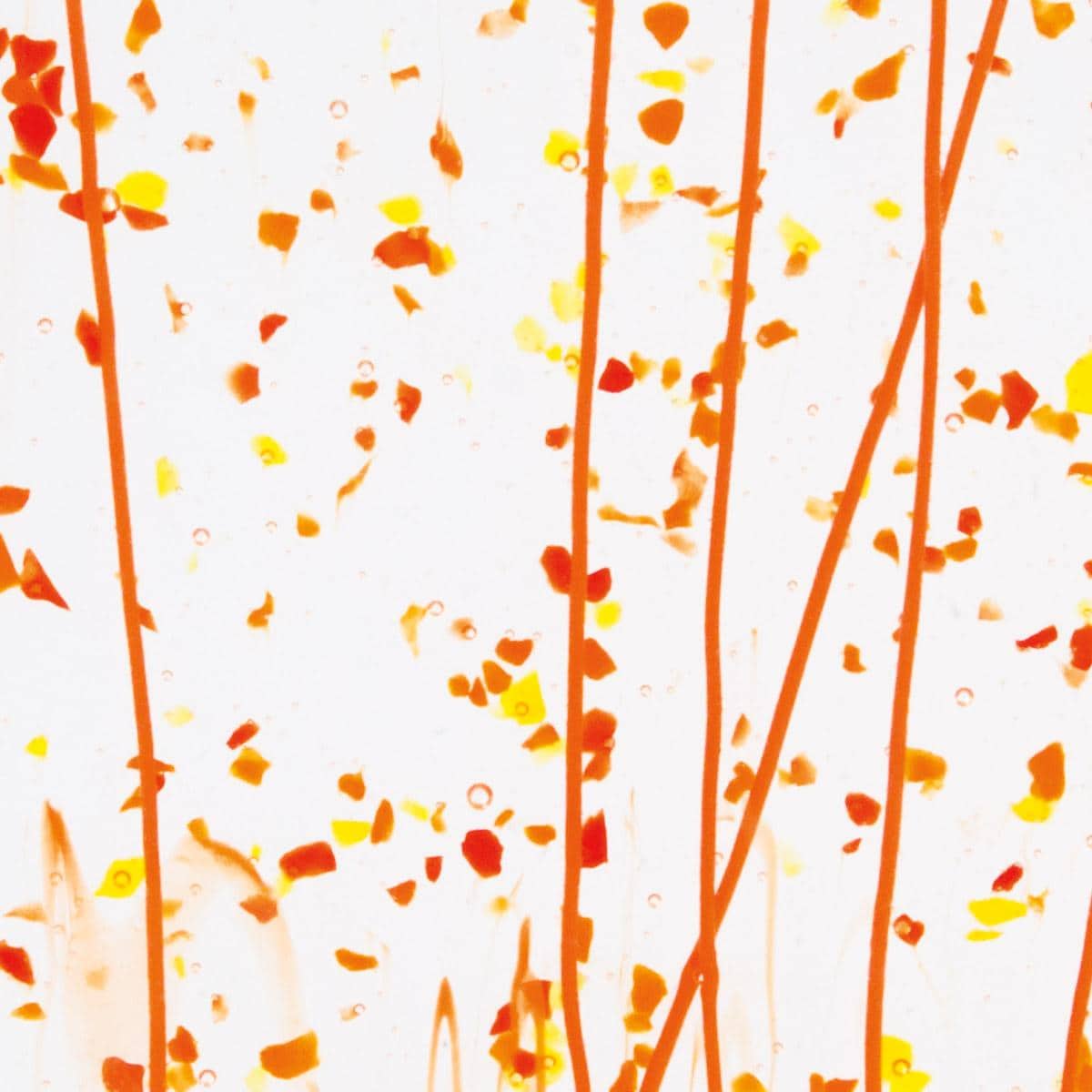 Red, Orange and Yellow Frit, Orange Streamers Clear Base Collage, Non ...